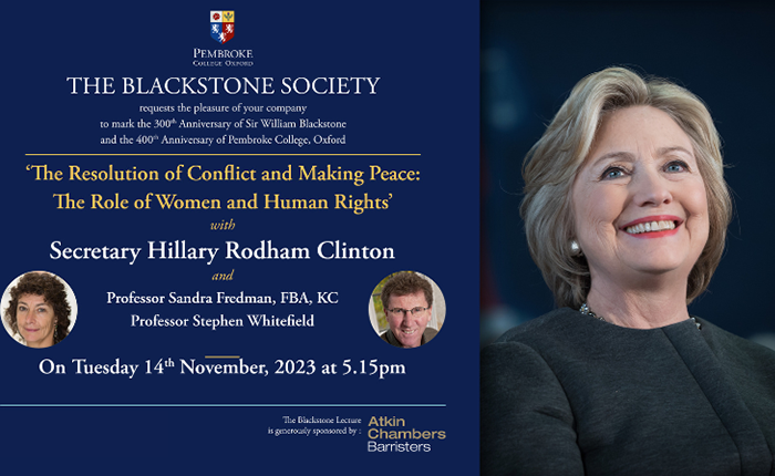 Secretary Hillary Rodham Clinton Gives 2023 Blackstone Lecture at ...