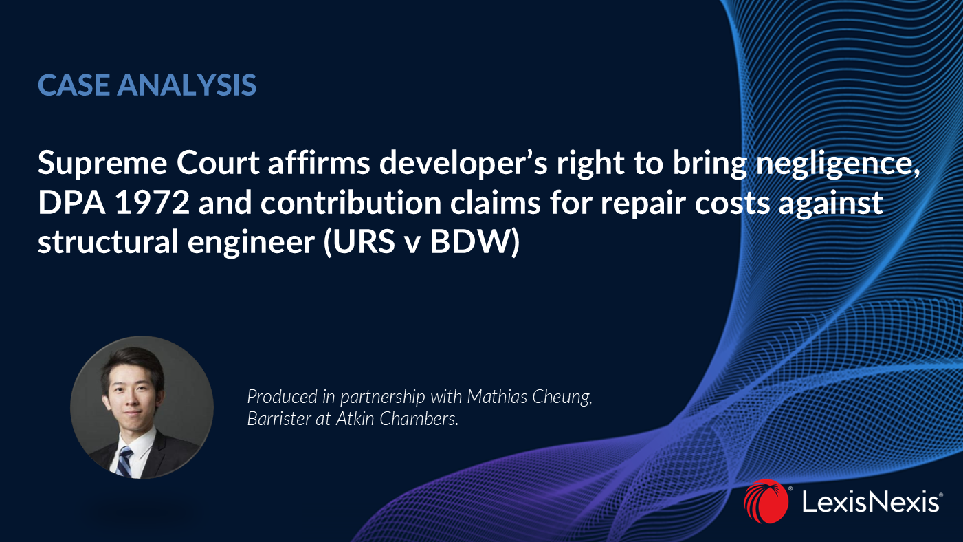 Supreme Court affirms developer’s right to bring negligence, DPA 1972 ...